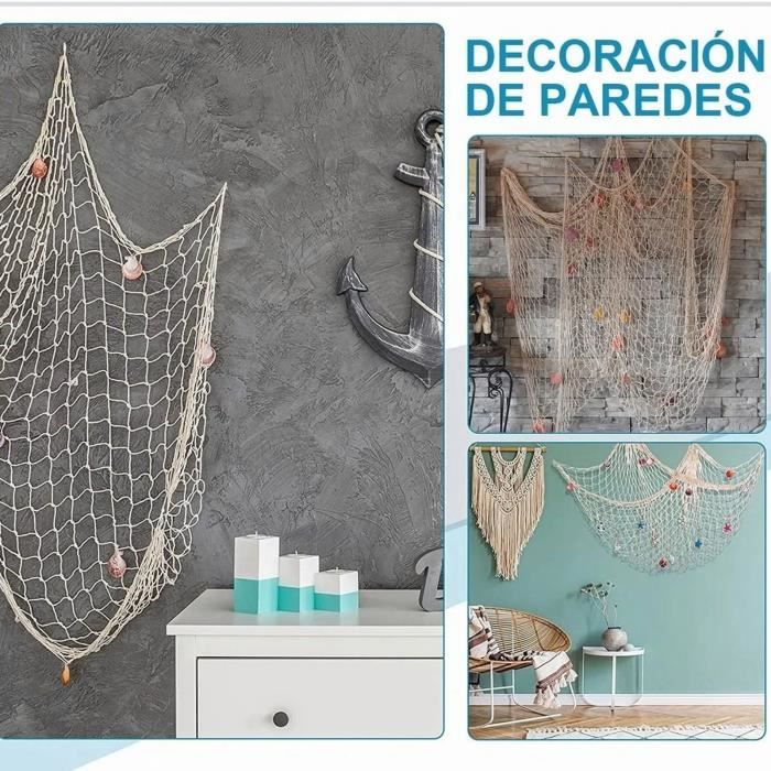 Minifinker filet de pêche décoratif de style méditerranéen Filet de ...