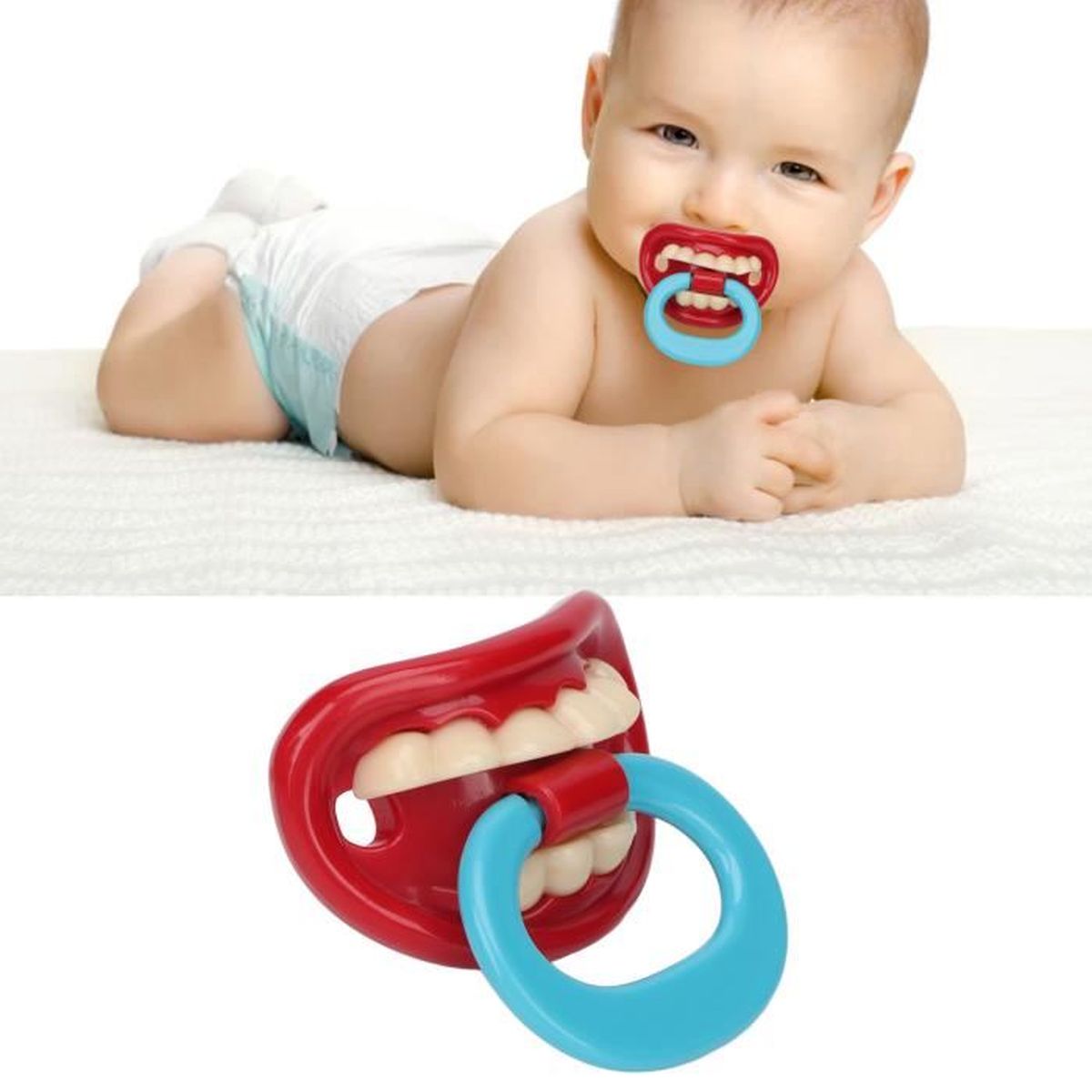 KEL Sucette pour dents de bébé, sûre et pratique, sucette amusante pour ...
