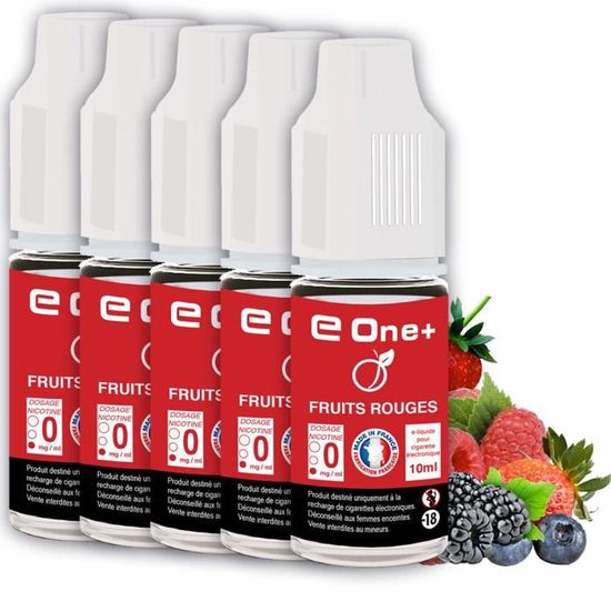 5 E-Liquides 10ml FRUITS ROUGES 5 mg/ml fabrication FRANCAISE E One+ ...