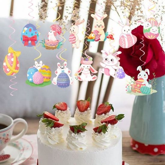 DéCoration de Pâques FêTe à ThèMe Nids D'Abeilles Ornement Lapin Oeuf ...