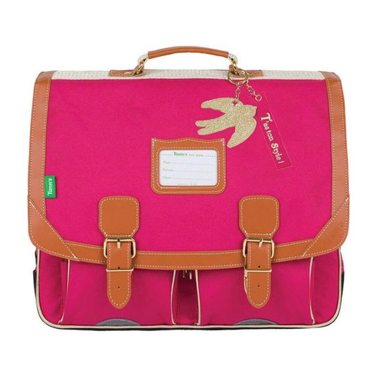 Tann's - Cartable 41cm "Paloma" framboise - 10577 Framboise et marron ...