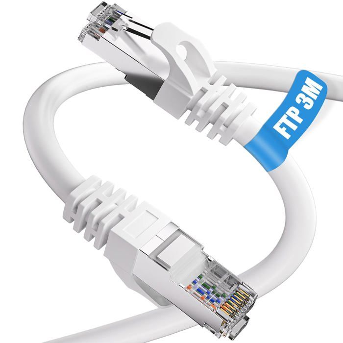 Cable Ethernet 3m, Cat 6 Cable RJ45 3m FTP Blindé Câble Réseau Gigabit ...