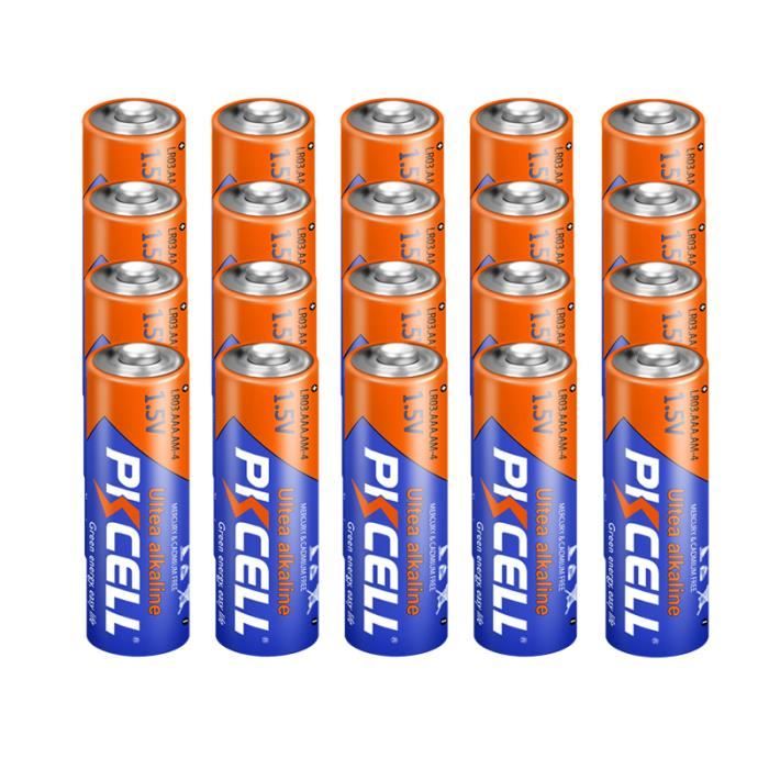 1,5V-Lot De 20 Batteries Sèches 1.5v, 3a, Aaa, E92, Am4, Um4, Mn2400 ...