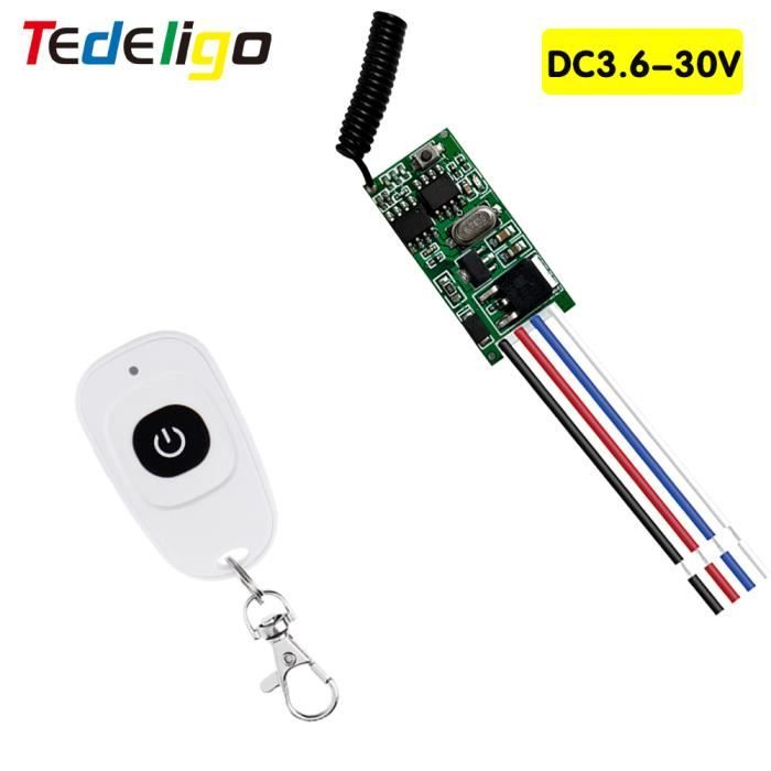 1m 1b Télécommande Sans Fil Rf 433mhz Récepteur Relais Dc 3 6v 6v 12v