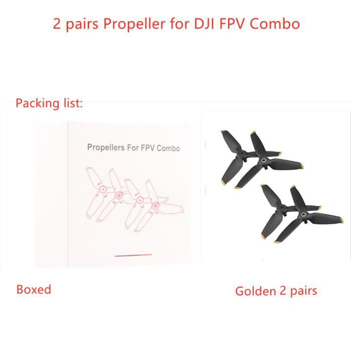 Golden 2 paires - Hélice Pour Drone Dji Fpv Combo 5328s, Accessoires ...
