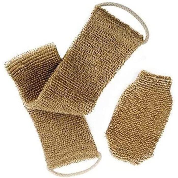 Brosse Exfoliante Pour Le Dos, En Chanvre, Sangle Dorsale Avec Gant ...