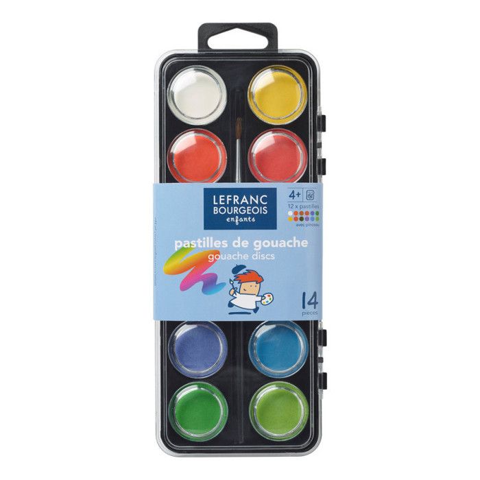 Color & co pastilles de gouache, boîte de 12 - Cdiscount Beaux-Arts et ...