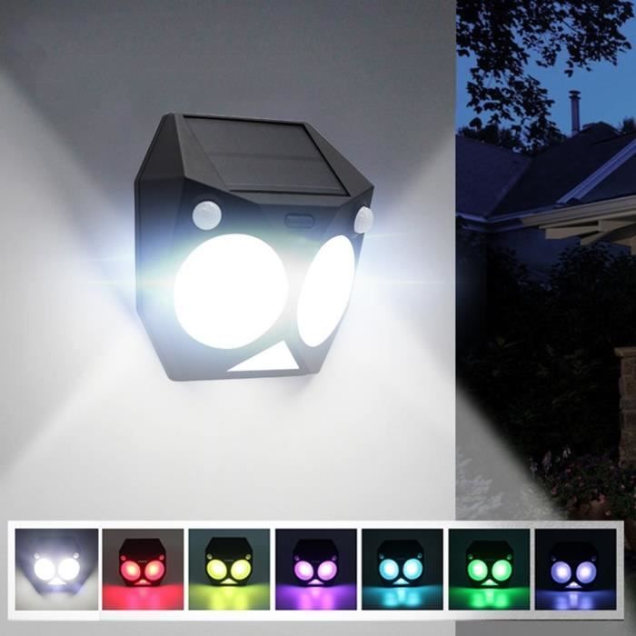 Ousam LED lumière solaire capteur de mouvement extérieur RGB lampe ...