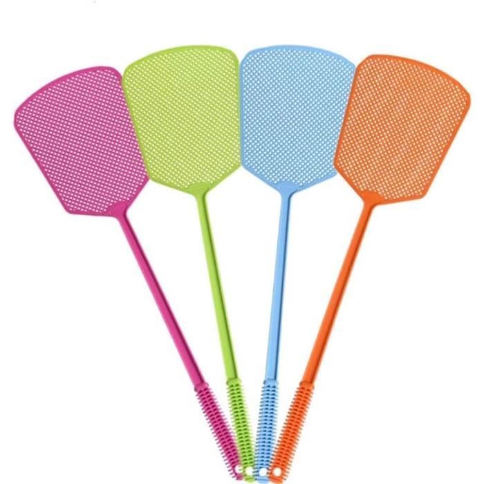 10 pièces tapette à Mouches,tapette à Mouches Multicolore avec Manche ...