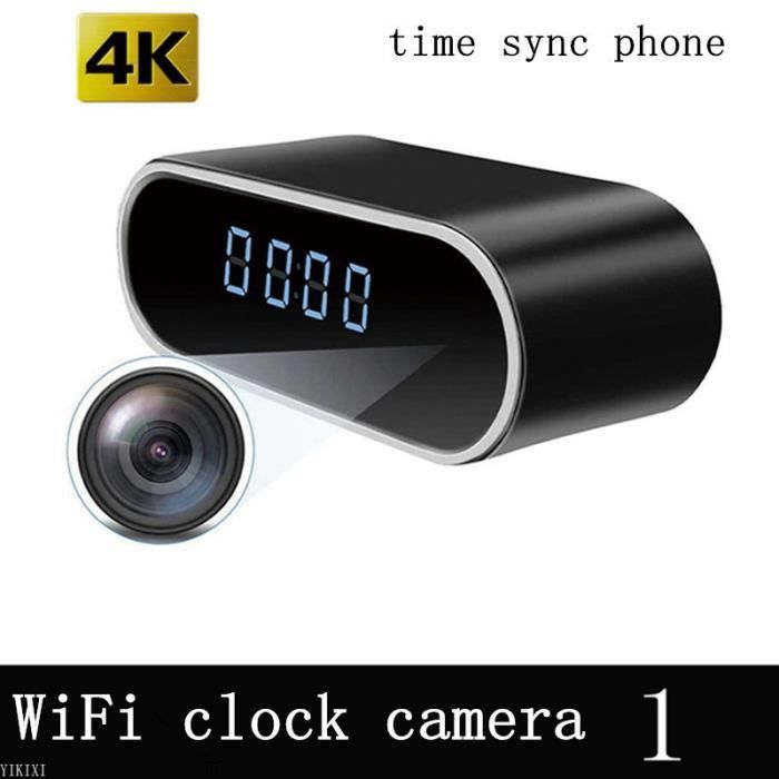 Caméra miniature,Caméra ip Wifi avec horloge et Vision nocturne ...