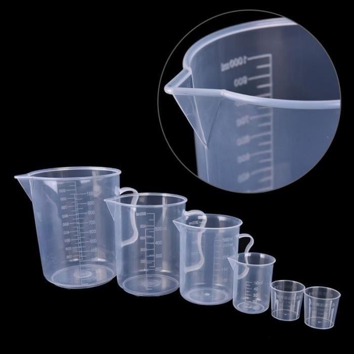 Verre doseur,Pichet doseur en plastique, 20-30-50-300-500-1000ML, tasse à mesurer Pour - Type ...