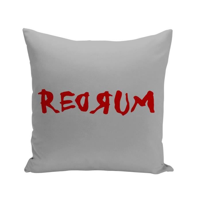 Coussin Gris 40x40 cm Redrum Halloween Peur Murder Film Horreur ...