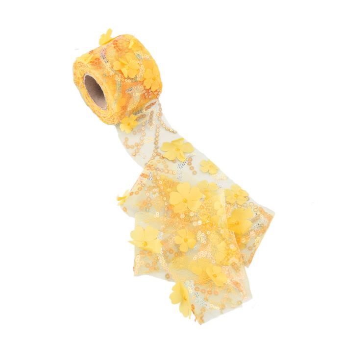 Bobine de rouleau de tulle Rouleau de tulle 10 yards paillettes brodées ...