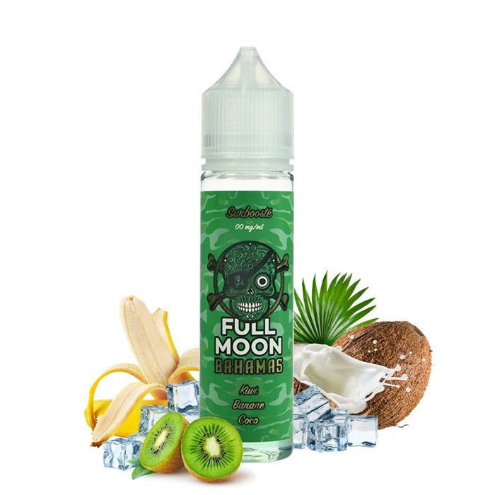 E-liquide noix de coco banane kiwi frais Bahamas 50ML - Full Moon ...