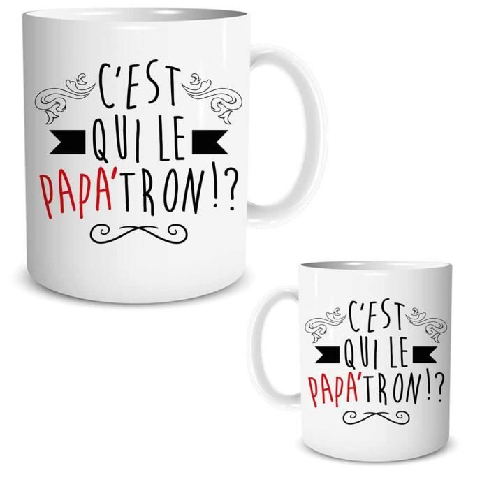Mug céramique 'Patron' (C'est qui le Papa'tron ! ) - 95x80 mm [R1852 ...