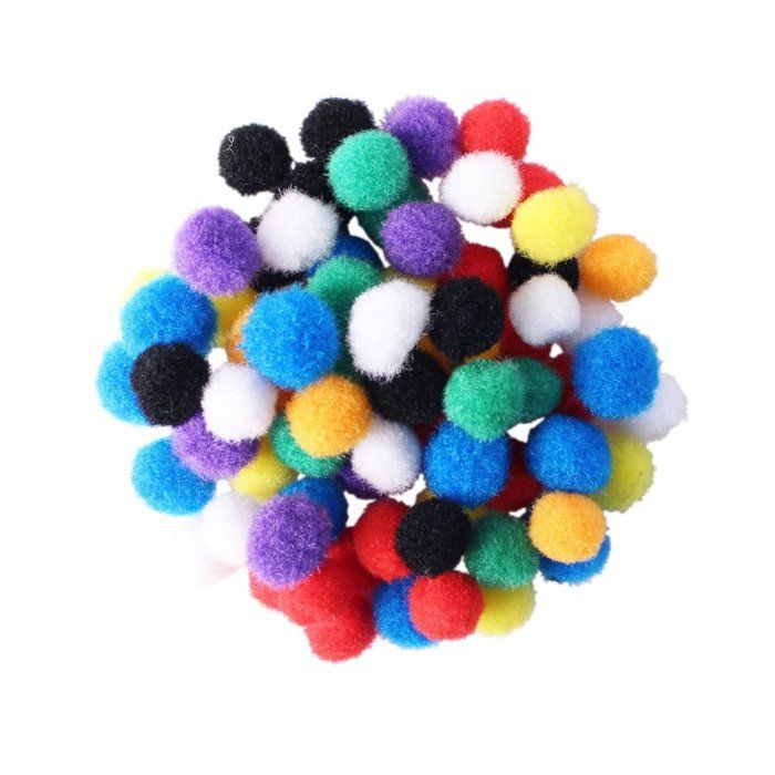 Mini pompons Couleurs vives 0,8 cm Assortiment 200 pièces - Cdiscount ...