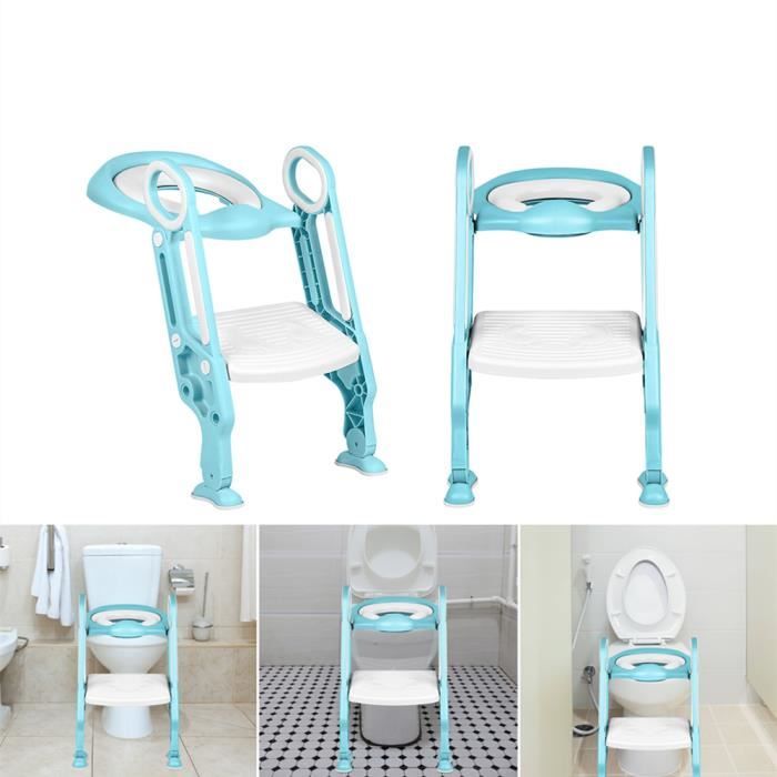 Réducteur de WC Enfant - MENGDA - Avec siège rembourré et marches ...