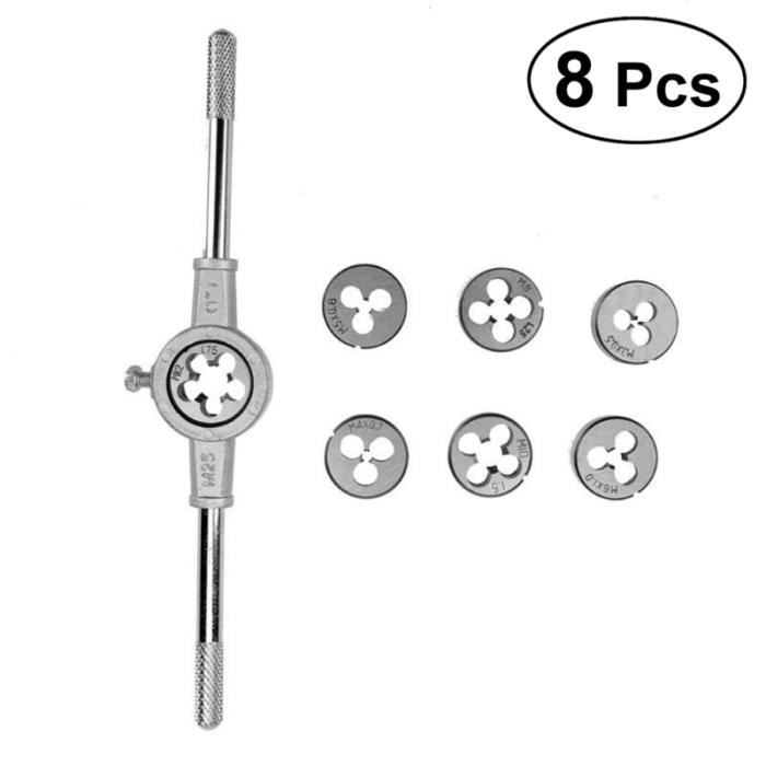 8 pièces ensemble de matrices métriques avec clé M3-M12 outil de ...