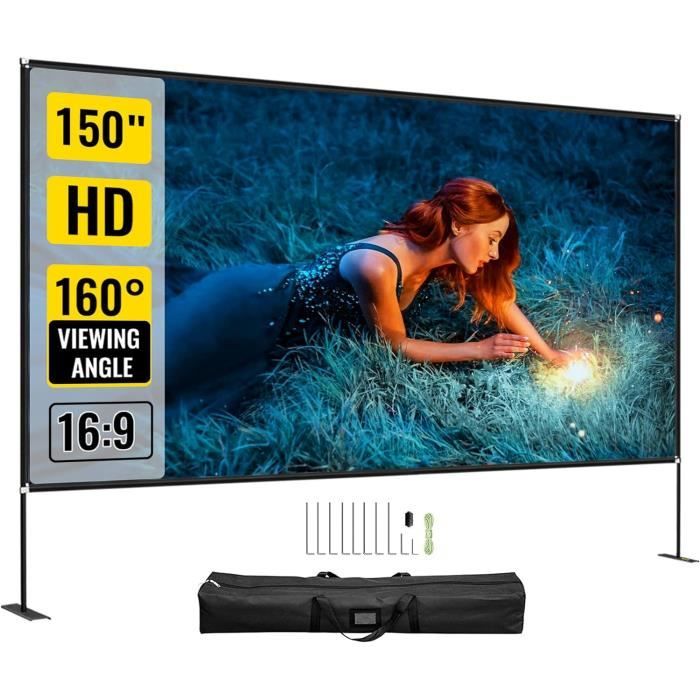 Écran De Projection Avec Support 150" 381 Cm Sur Pied Hd 16:9 347X202 ...
