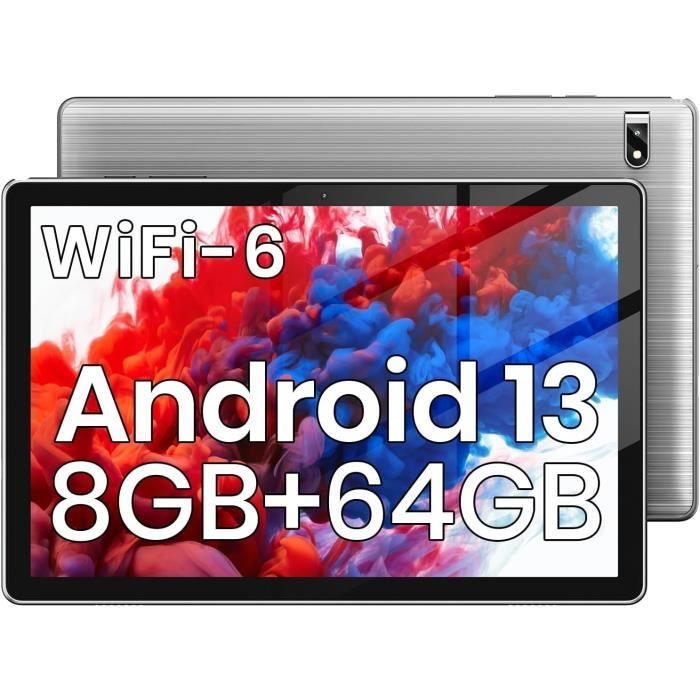 Tablette Android 13 2024 10", Tablette Android 8 (4+4) Go De Ram + 64 ...