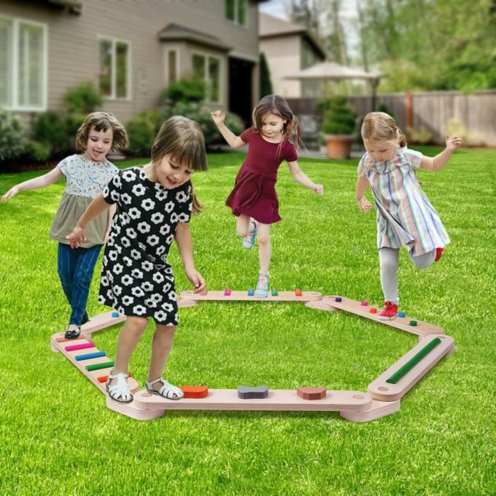 Poutre d'Equilibre en Bois Enfants - Parcours d'Obstacles - Parcours de ...