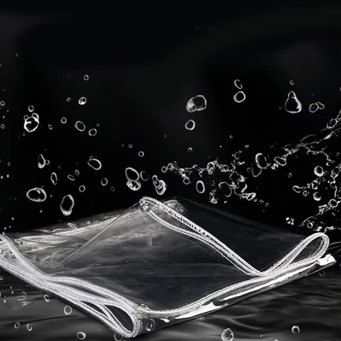 Bâche Imperméable Transparente avec Oeillets, Bâche de Protection ...