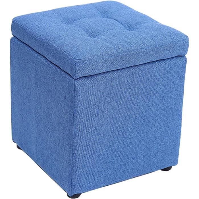 Tabouret De Rangement Coton Et Lin Bois Massif Maison Chambre Cuisine ...