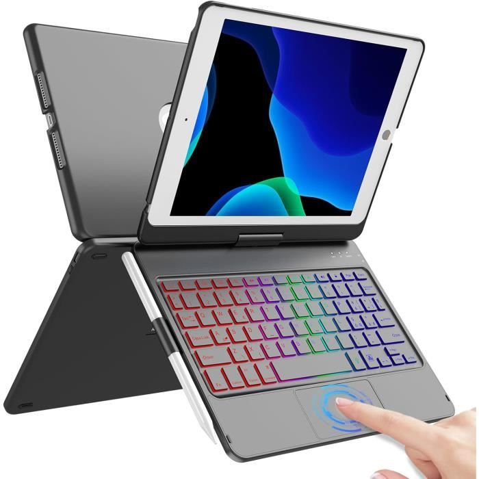 Étui Avec Clavier Tactile Pour Ipad 9 Gen 10,2 Pouces 2021, Touches ...