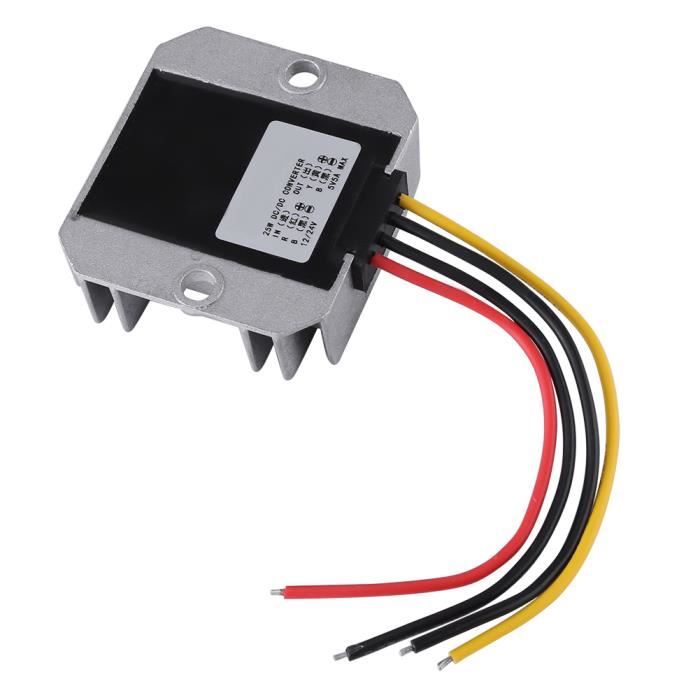 VBESTLIFE Convertisseur de voiture DC-DC DC-DC 12V/24V à 5V 5A 25W Module abaisseur de tension ...