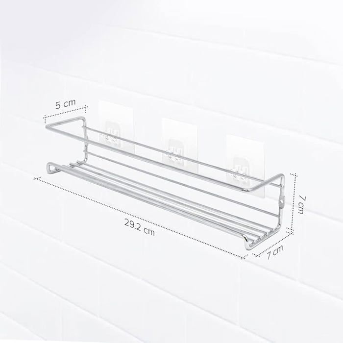 Joeji&s Kitchen 2 x Metal Wall Spice Rack - Kitchen Spice Rack - Easy ...