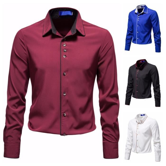 Chemise Homme - KJEHOME - Nouveau Style Été - Manches Longues - Confortable - Doux pour la Peau ...