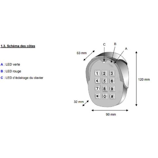 Clavier à codes radio - Europe Automatismes - CLPEA - Boitier plastique ...