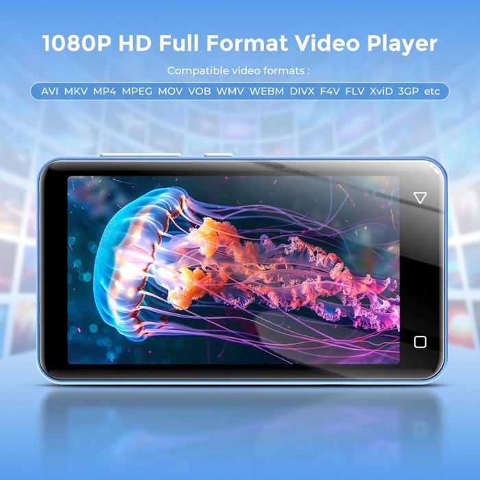 Lecteur MP3 innioasis 80Go Bluetooth WiFi Écran Tactile 4" 1080P ...