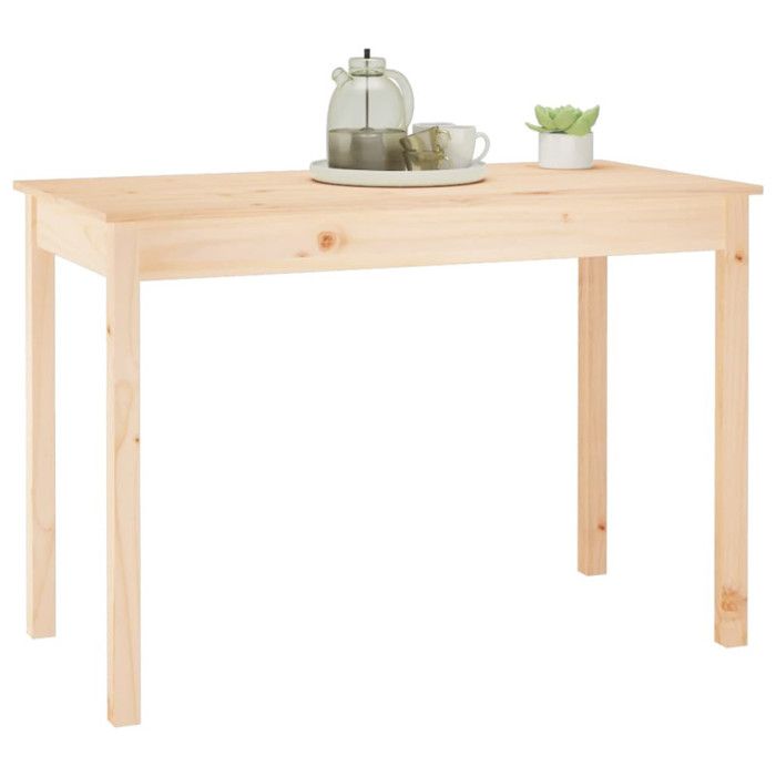 VidaXL Table à manger 110x55x75 cm Bois massif de pin 814249 ...