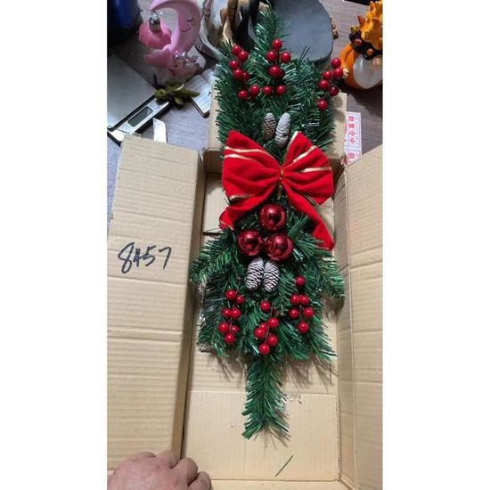 Rampe d'escalier de noël améliorée,fenêtre d'ambiance à LED,boule de ...