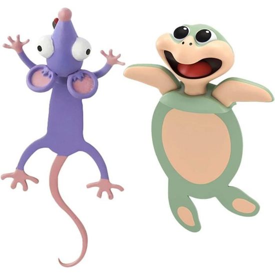 Signet 3D Animaux Joli Marque-Page de Livre Animé pour Enfants Bureau ...