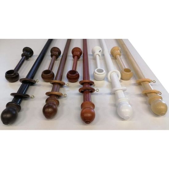 Baton en bois de diamètre 23 mm pour rideaux à déchirure sans cordeavec ...
