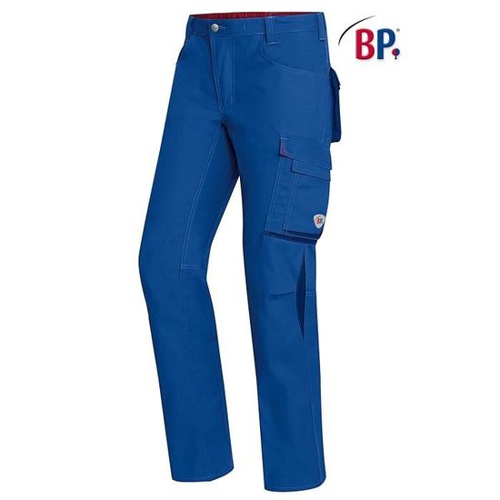 BP Workwear Pantalon de travail pour homme Coton et polyester Bleu roi/bleu nuit Taille 60 ...