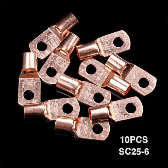 COSSE ELECTRIQUE,SC25-6--Kit'assortiment de trous de boulons, anneau en cuivre, bornes de ...