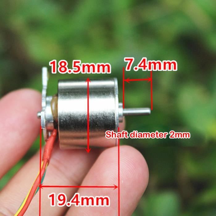 Micro moteur BLDC 1800kv, Mini moteur sans balais, 3 phases, 19MM ...