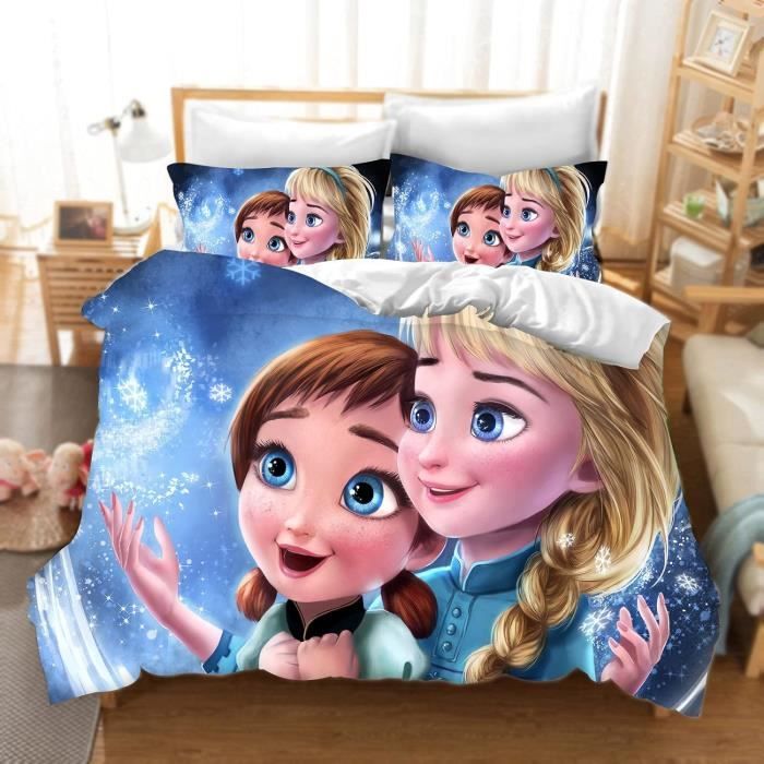La Reine Des Neiges Anna Elsa Olaf Parure De Lit Pour Enfant En ...