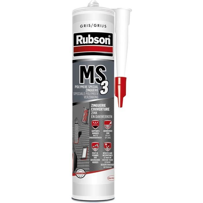 RUBSON MS3 , Mastic polymère pour couverture-zinguerie, pour étanchéité ...