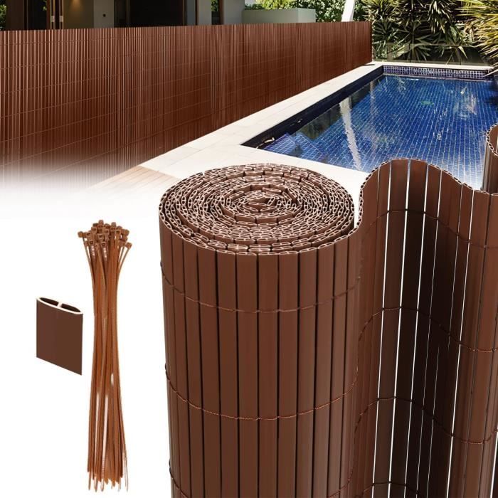 Brise-vue en PVC robuste avec attaches de câble, double renfort ...