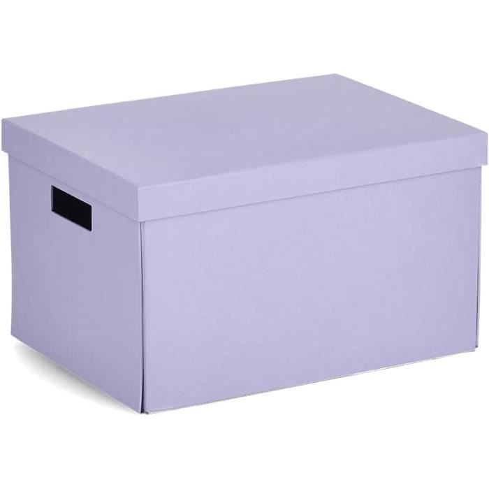 14462 Boîte De Rangement En Carton Recyclé Lilas 25 X 35 X 20 Cm[u3842 ...