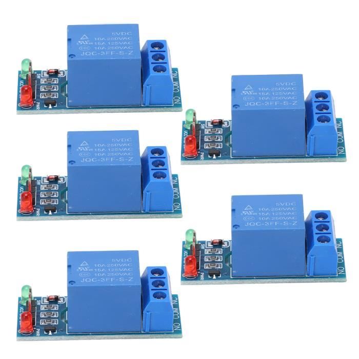 EJ.life 1 Channel Relay Board 5Pcs 1 Channel Relay Module Board avec ...