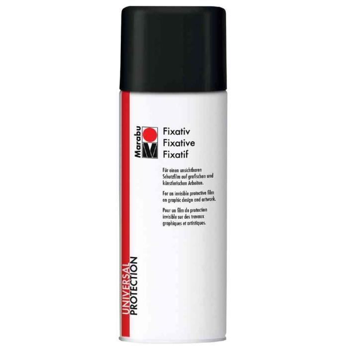 Peinture aérosol fixatif - Marabu - Spray 150 ml - Film de protection ...