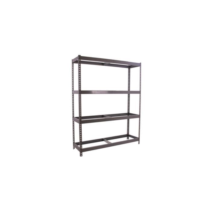 Étagère métallique - SIMON RACK - KIT ECOFORTE - 4 niveaux - 2000 x 1800 x 600 mm - Gris ...