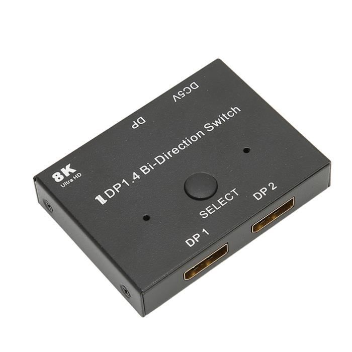 Tbest Switch Displayport 1.4 8K 60Hz 2 en 1 / 1 en 2 avec répartiteur ...