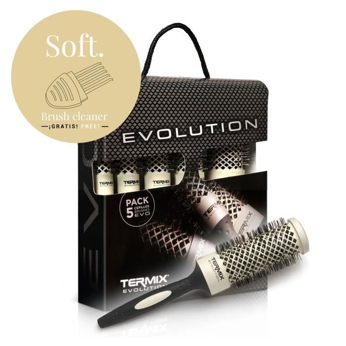 Coffret 5 brosses Termix Evolution Soft - Cdiscount Electroménager