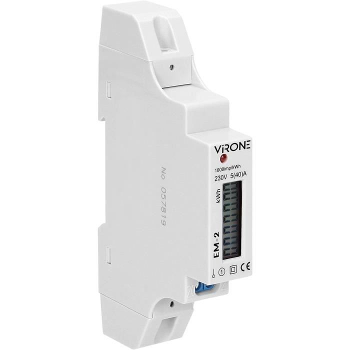 Em-2 Compteur D'Électricité Rail Din Compteur D'Energie Monophasé 40A ...